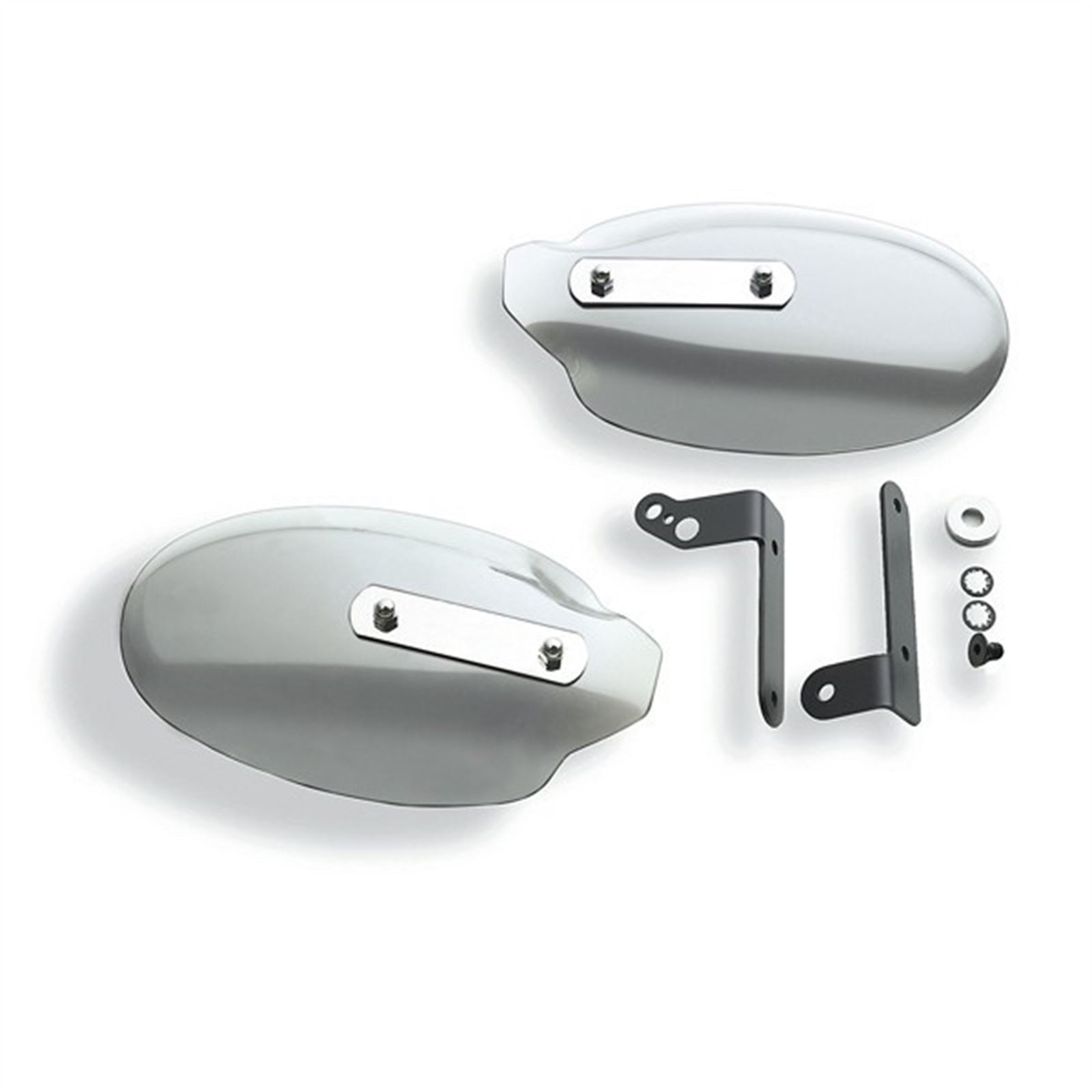 National Cycle Hand Deflector - Chrome/Light Gray [MPN: N5541] – Motomentum